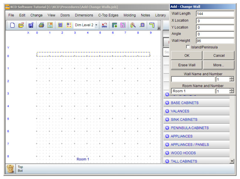 Add & Change Walls - KCD Software