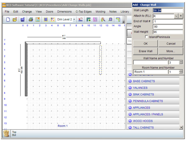 Add & Change Walls - KCD Software
